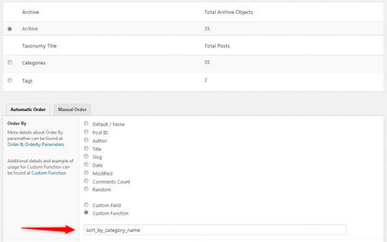 How to Order Posts by Category Name